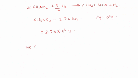 nitromethane ch3no2 burns in air to produce significant amounts of heat ...