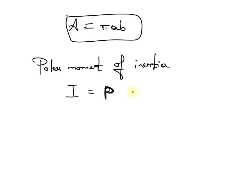 SOLVED: The polar moment of inertia for an ellipse is defined as ...