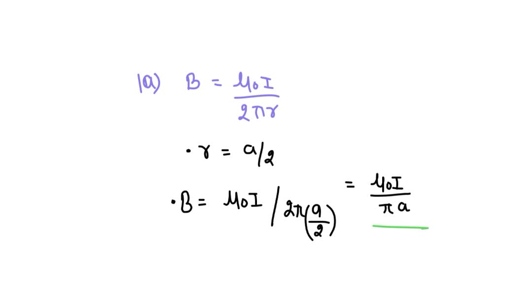 SOLVED: A long straight wire of radius a carries current I uniformly distributed over its cross ...
