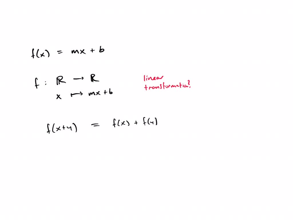 SOLVED: A function of the form f (x) = mx + b is commonly called a "linear function" because the ...