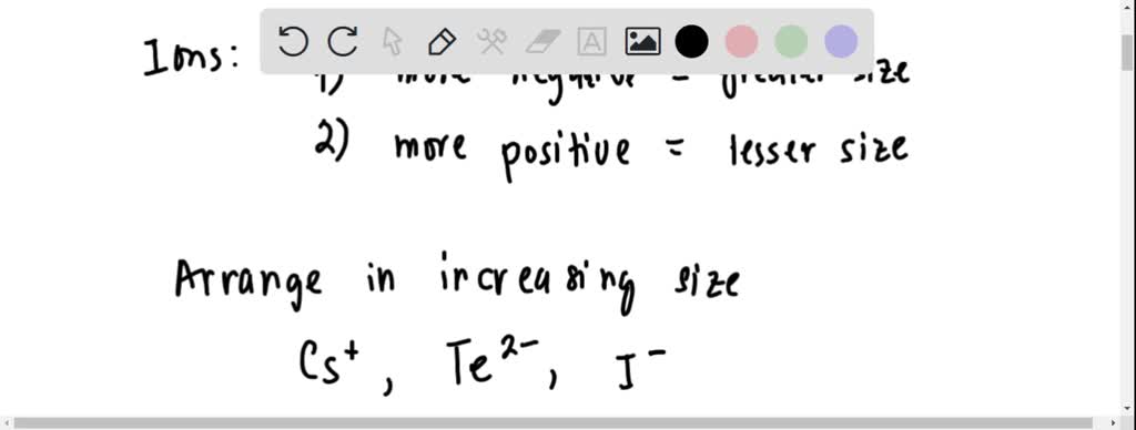 SOLVED: Arrange the following ions in order of increasing ionic radius ...