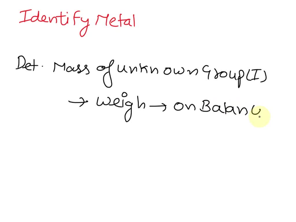 SOLVED: To determine the identity of your metal carbonate, you need to ...