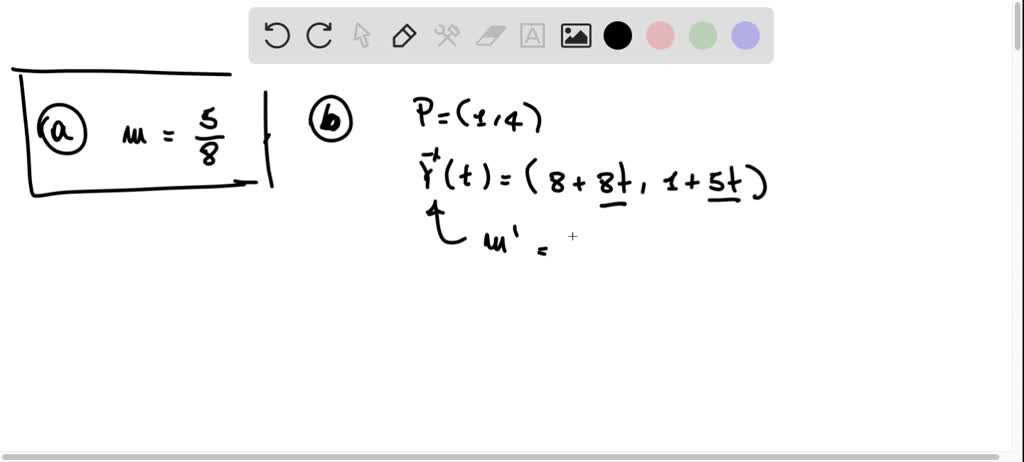 SOLVED: (a) What is the slope of the line with vector equation r(t) = ? (b) Find parametric ...