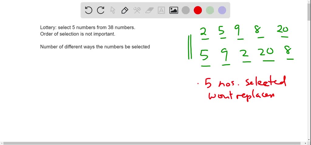 SOLVED: A certain lottery has 39 numbers. In how many different ways can of the numbers be ...
