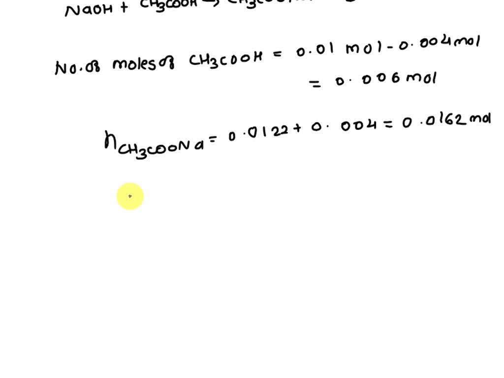 SOLVED: A buffer solution is prepared by dissolving 1.000 g of sodium acetate CH3COONa into 100. ...