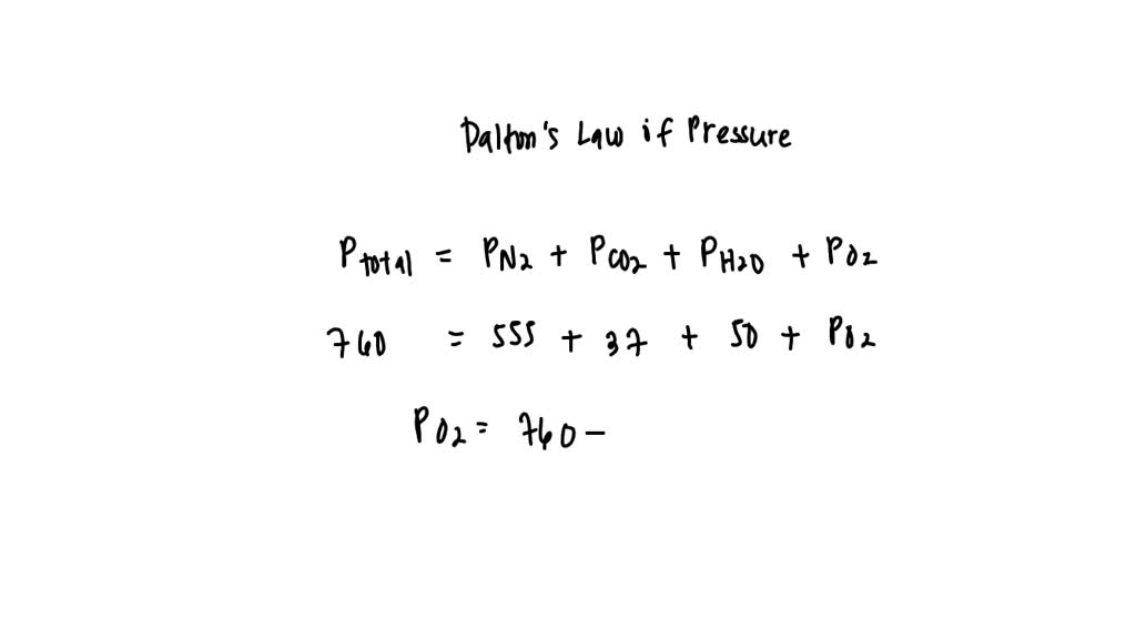 SOLVED: Determine the percent oxygen of air in the lungs from the ...