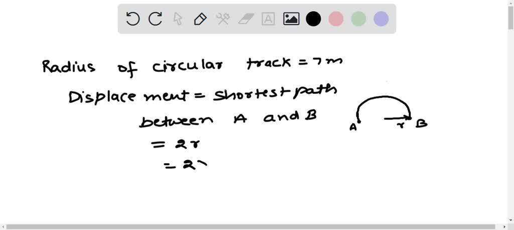 SOLVED: A body takes half round of a circular track of radius 7m. What ...
