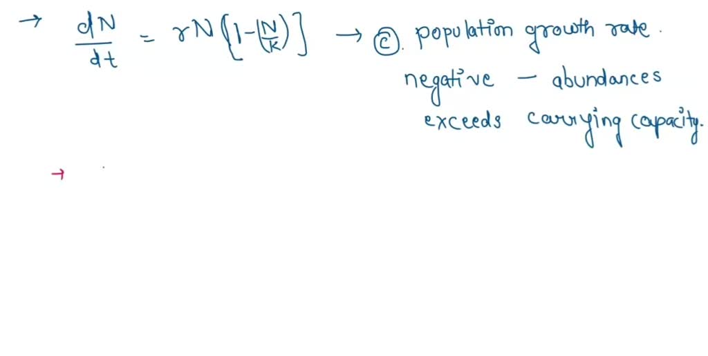 SOLVED: Consider the equation for logistic population growth: dN/dt ...