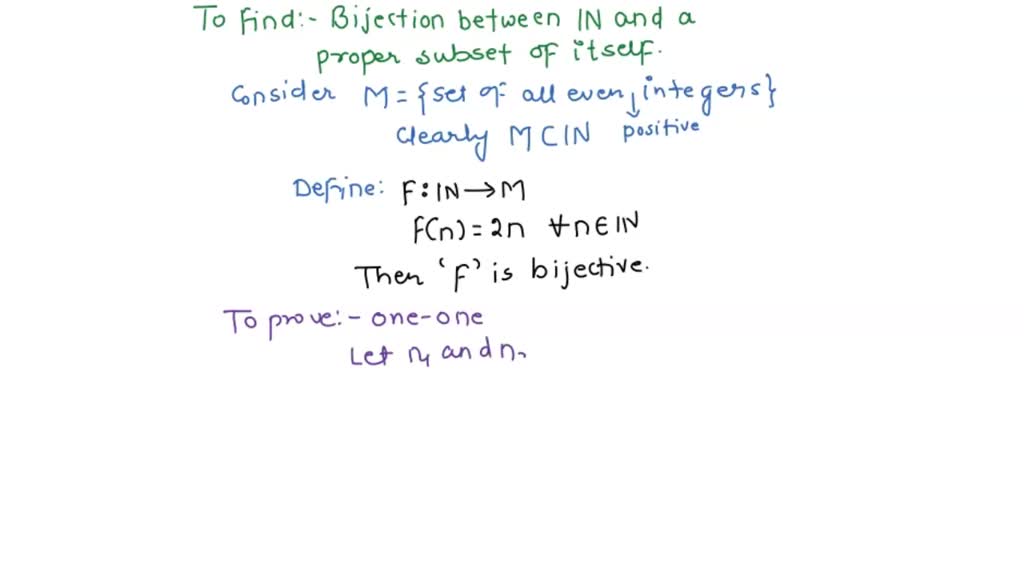 SOLVED: Let n € N Define bijection between the set /n of nth roots of ... SOLVED: Let n € N Define bijection between the set /n of nth roots of ...