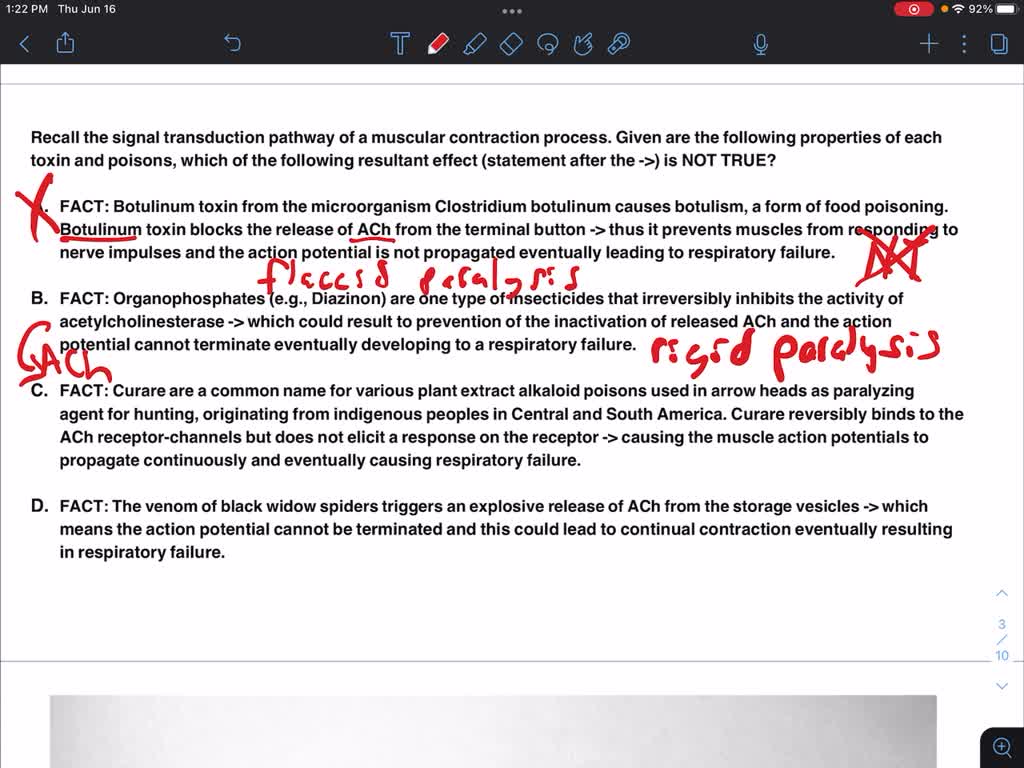 SOLVED: Recall the signal transduction pathway of a muscular contraction process. Given are the ...