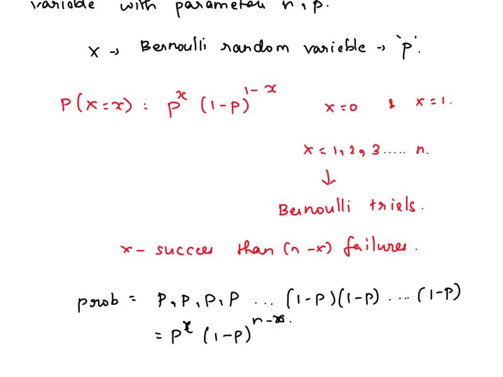 Solved Find The Expectation Of A Binomial Random Variable With Parameters N P Using The