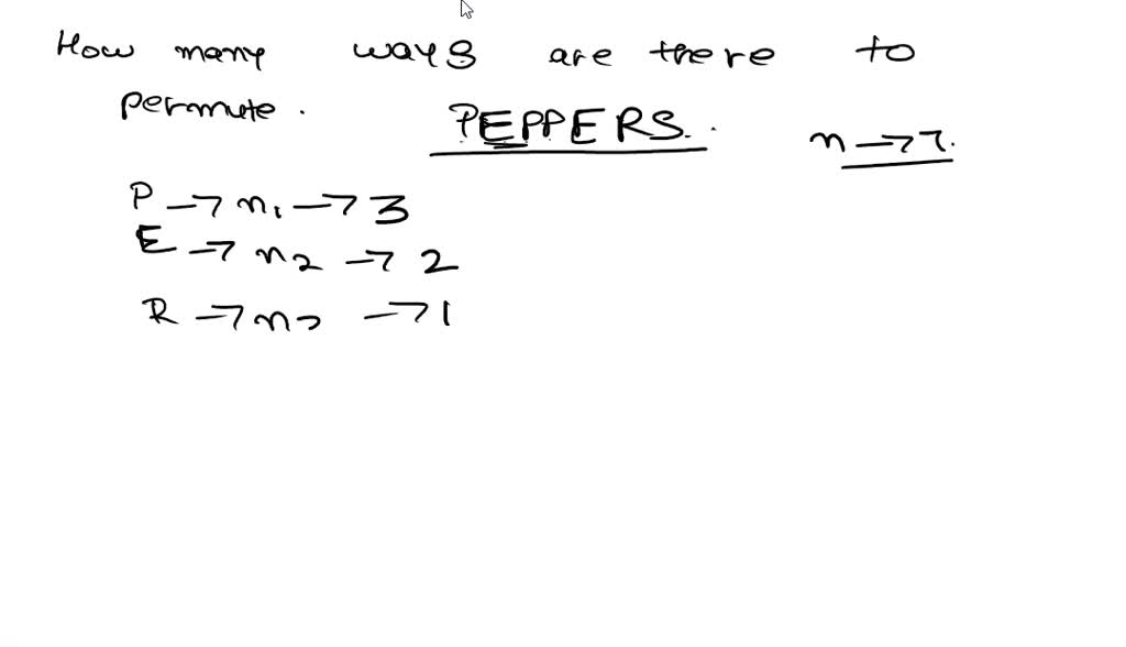 SOLVED: 8 Formula for permutations with repetition. The number of ...