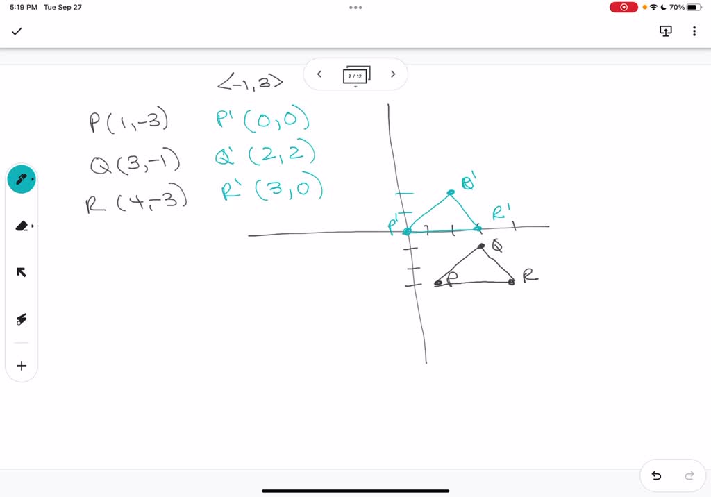 SOLVED: A Write a sequence of rigid motions to take figure ABC to ...