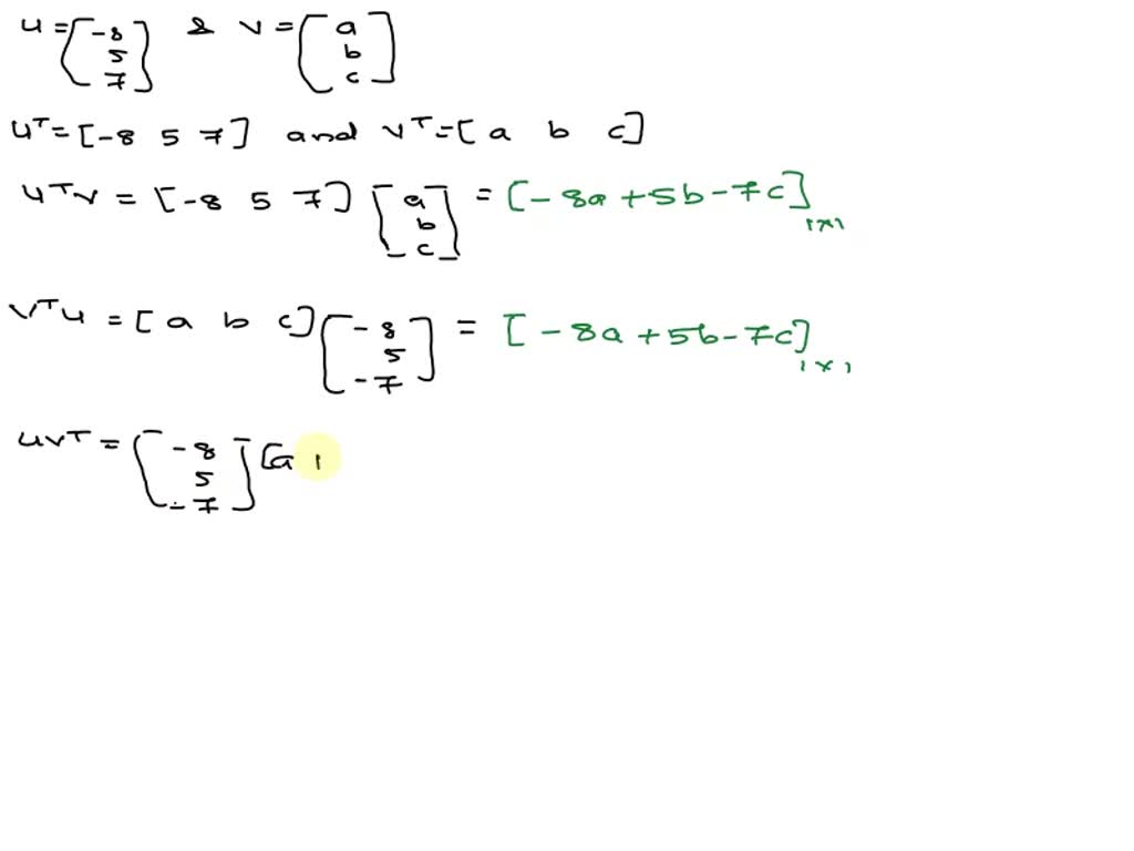 Solved View Vectors In R As Nx Matrices For U And In Rn The Matrix 3759