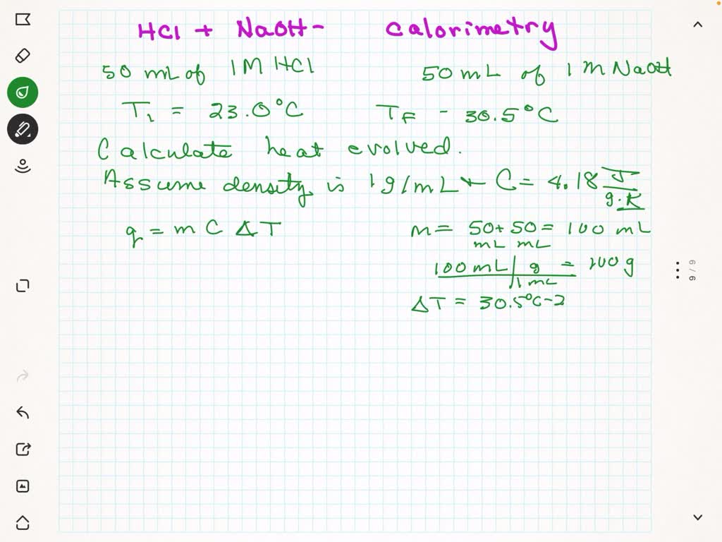 SOLVED: Assuming that the specific heat capacity of the mixture is 4.18 ...