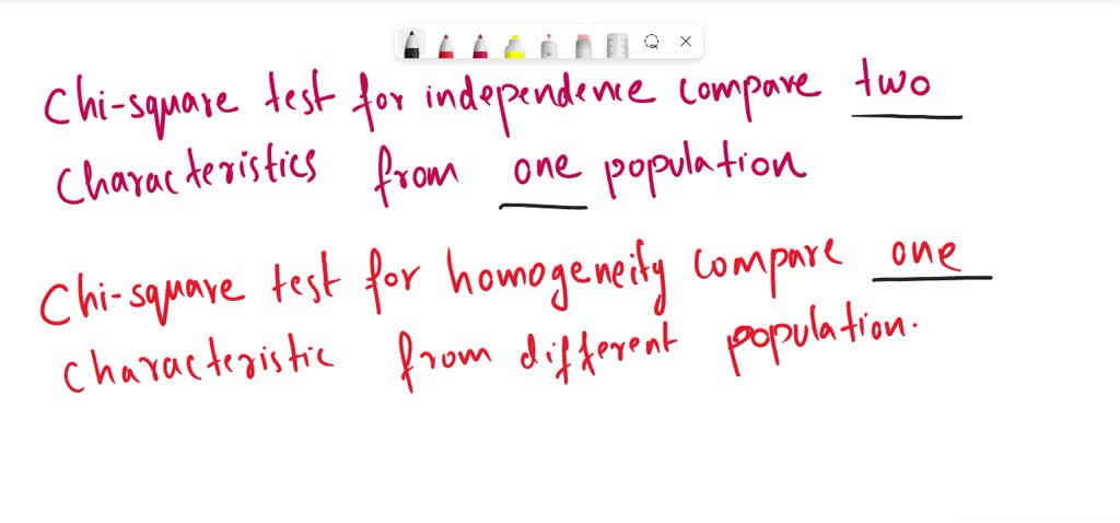 SOLVED: Explain the differences between the chi-square test for ...