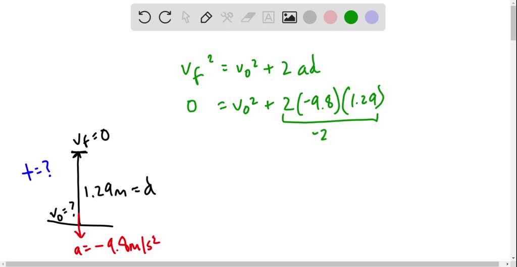 SOLVED: If Michael Jordan has a vertical leap of 1.29 m, then what is ...