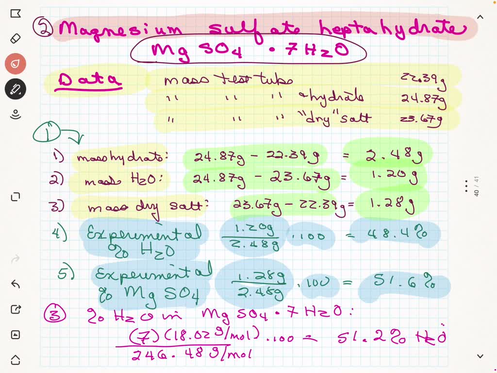 SOLVED: Using the data table below, calculate: A. The mass of the ...