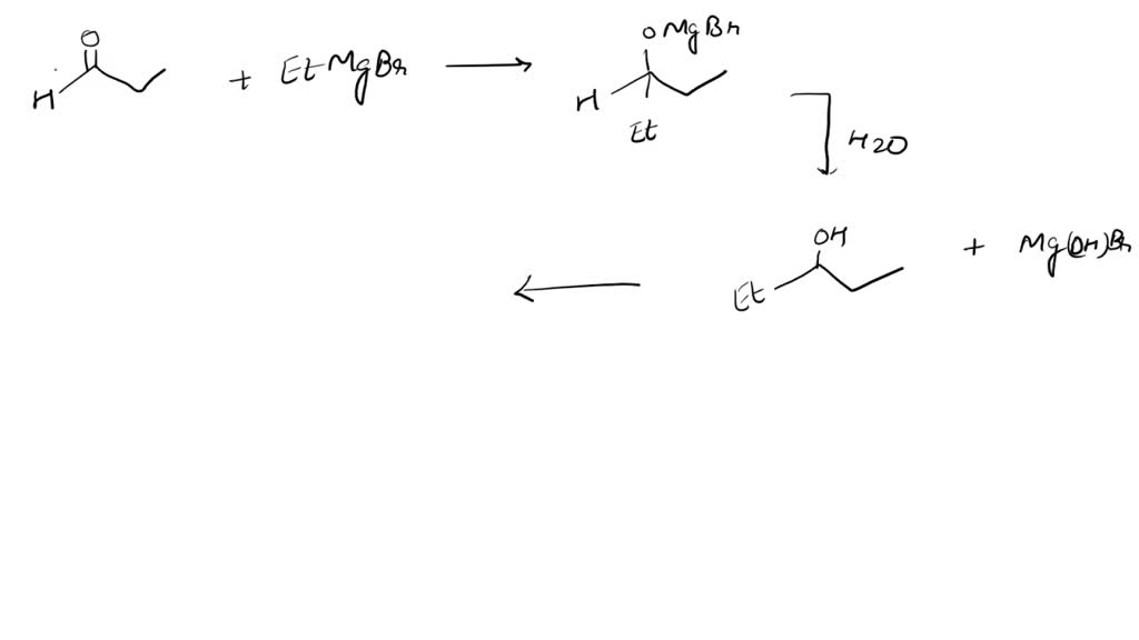 SOLVED: Predict the product for the following synthetic sequence EtMgBr ...