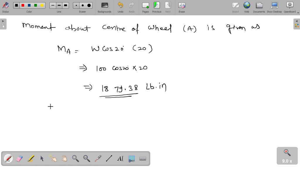 SOLVED: GA-1s' 2.17 For the wheelbarrow shown, find the moment of the ...