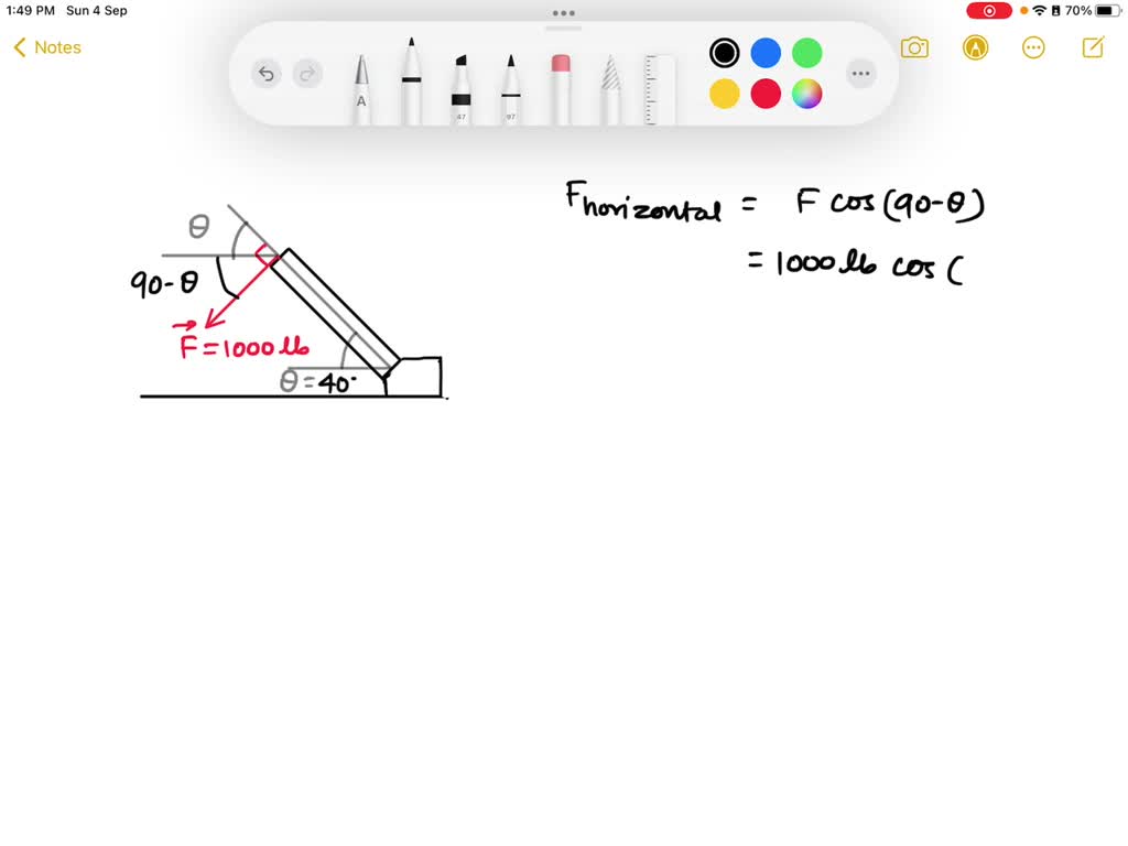 '2.16 Determine the vertical and horizontal components of the 1000 Ib ...