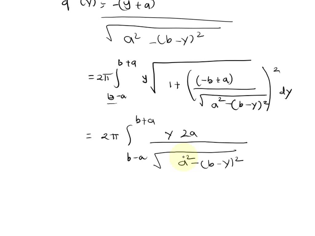 SOLVED: 45. Area of a Torus Let be the torus obtained by rotating the ...
