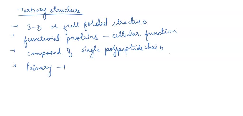 SOLVED: The fully folded structure of a functional protein composed of a single polypeptide ...