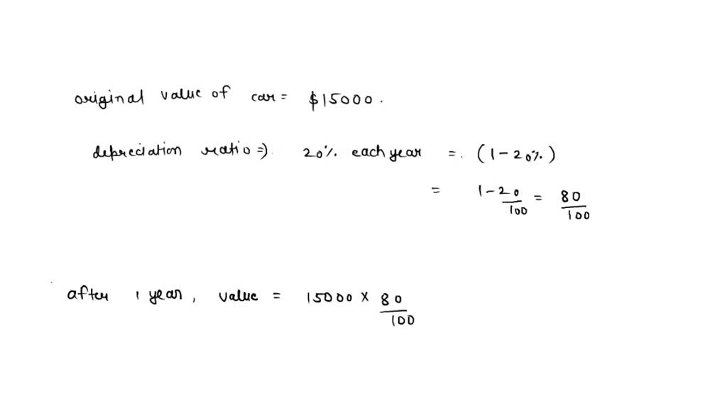 SOLVED: A car initially valued at 21,000 is now worth 23% less. What is ...