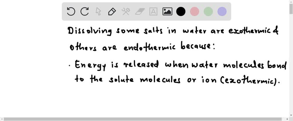 SOLVED: The dissociation of nh4cl in water is an endothermic process ...