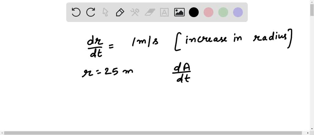 SOLVED: Suppose oil spills from a ruptured tanker and spreads in a ...
