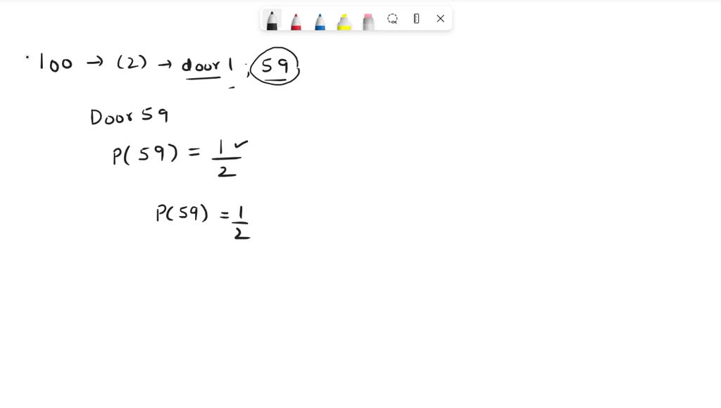SOLVED: In the version of the Monty Hall problem with a hundred doors ...