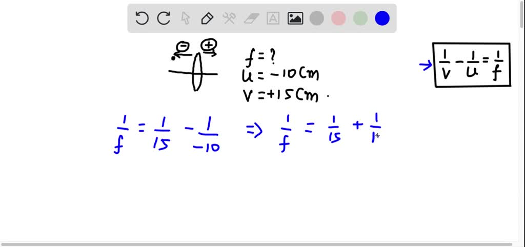 An object is placed, upright, 10 cm to the left of a convex lens. The ...
