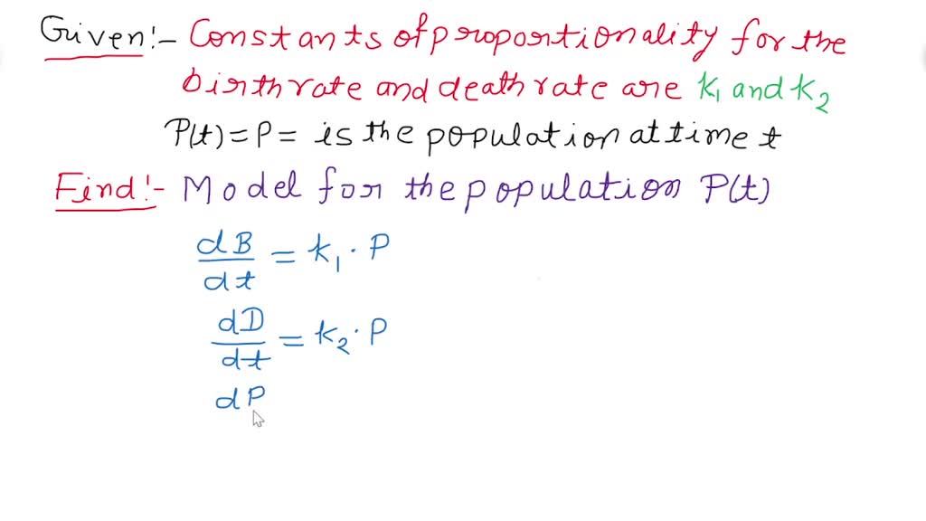 SOLVED: The population model given in (1) in Section 1.3 dP kP dt Fails ...