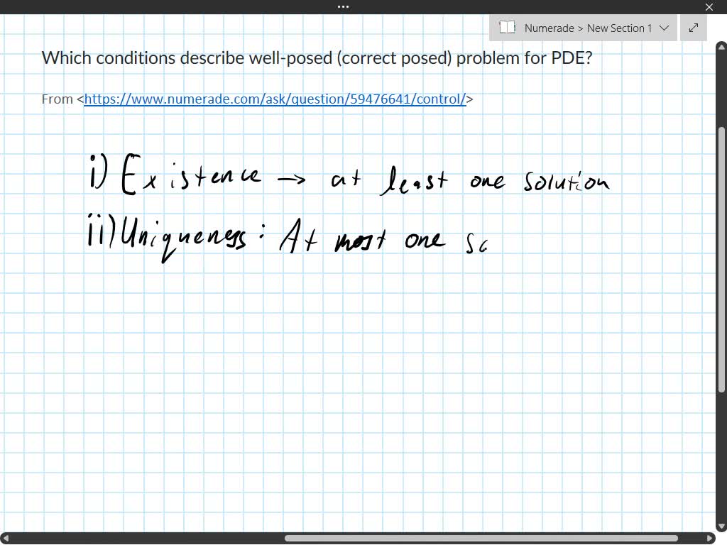 SOLVED: Which conditions describe well-posed (correct posed) problem ...