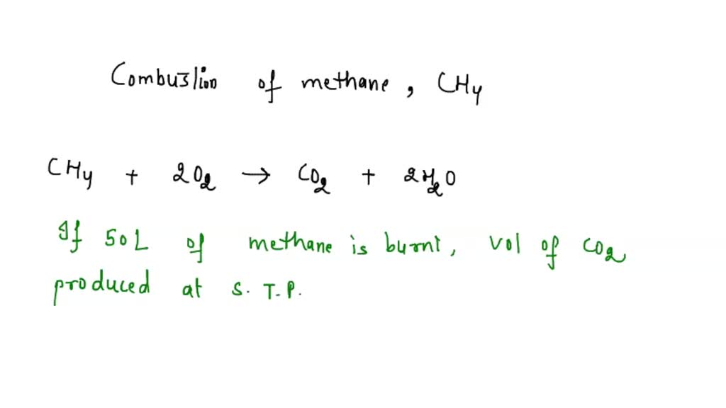 SOLVED: Gas Stoichiometry 4. The equation for the combustion of methane ...