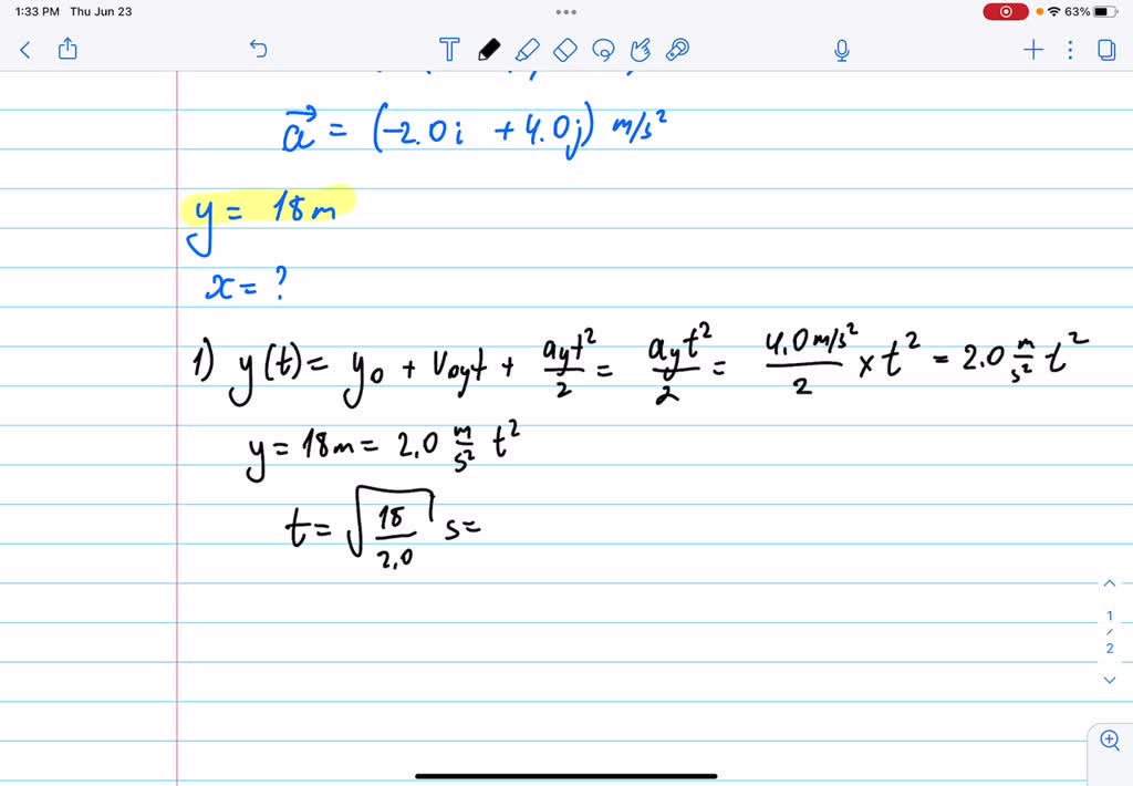 SOLVED: At t=0, a particle leaves the origin with a velocity of 12 m/s ...