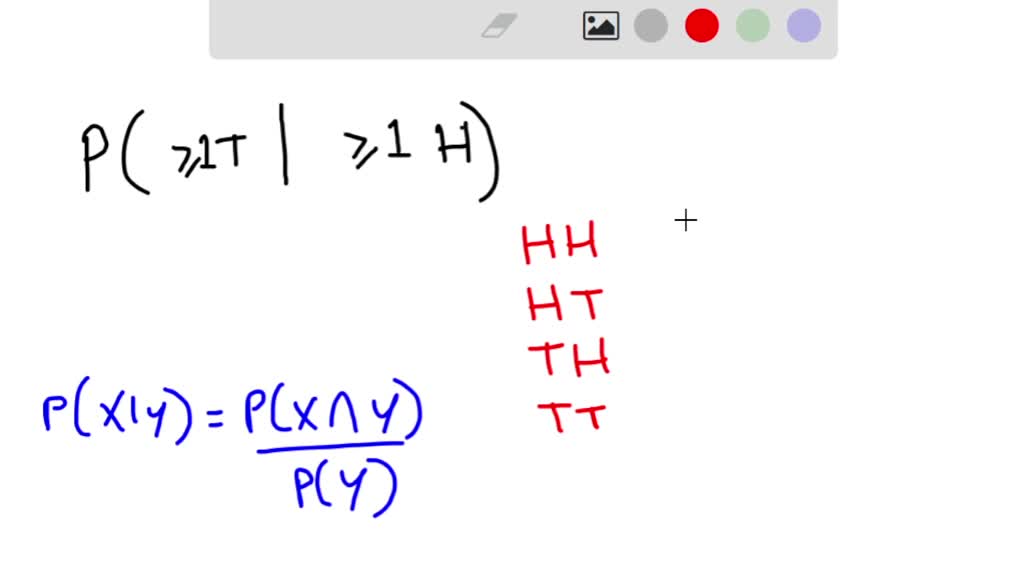 SOLVED: A weighted coin with Pr[H] = 3/4 is flipped two times. What is the probability that at ...