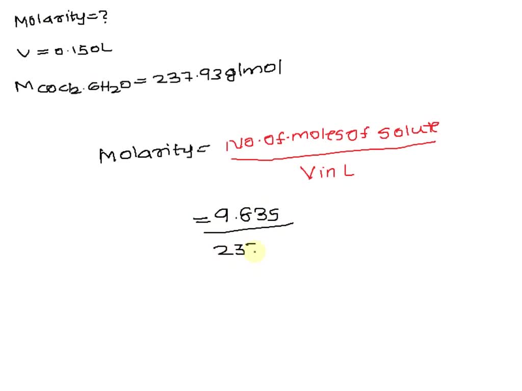 SOLVED: Using the periodic table, calculate the molar mass of cobalt(II) chloride hexahydrate ...