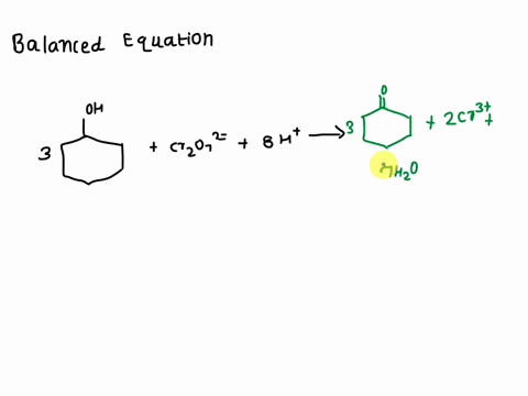 Cyclohexanol To Cyclohexanone Equation