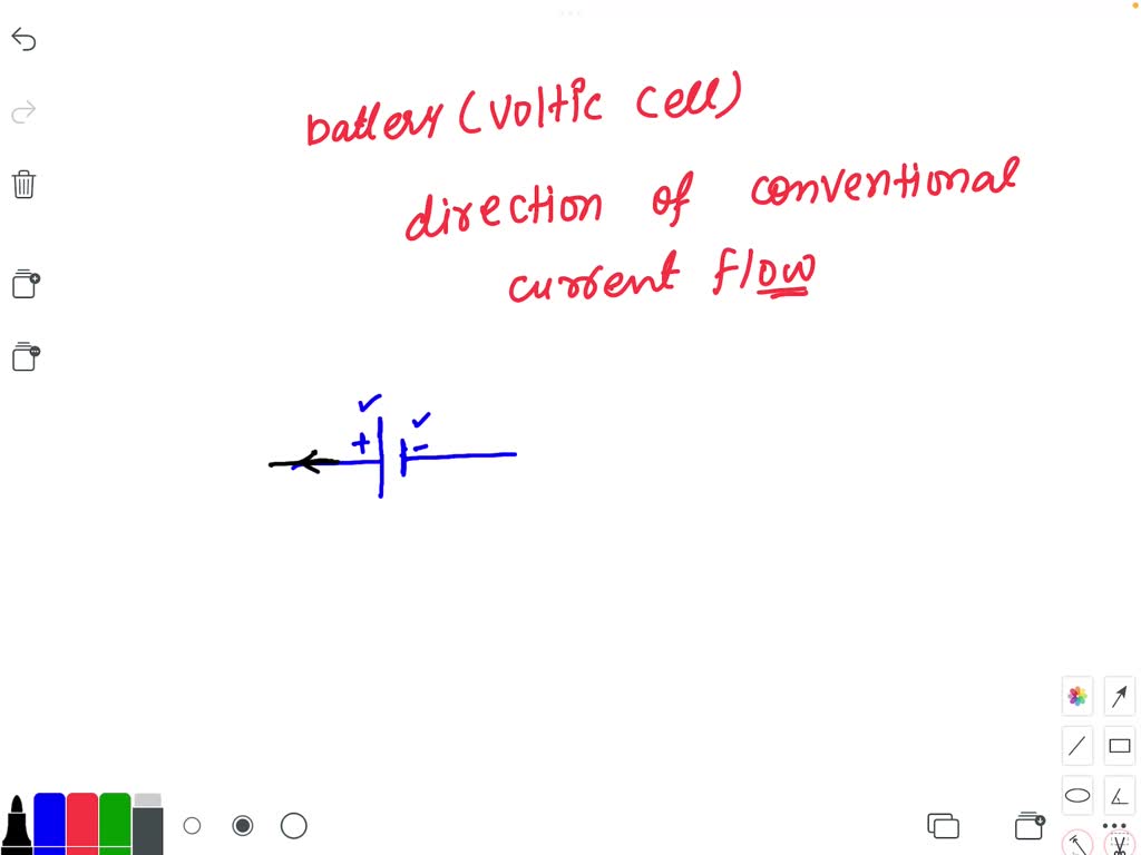 SOLVED: battery (voltaic cell) , in which direction does conventional ...