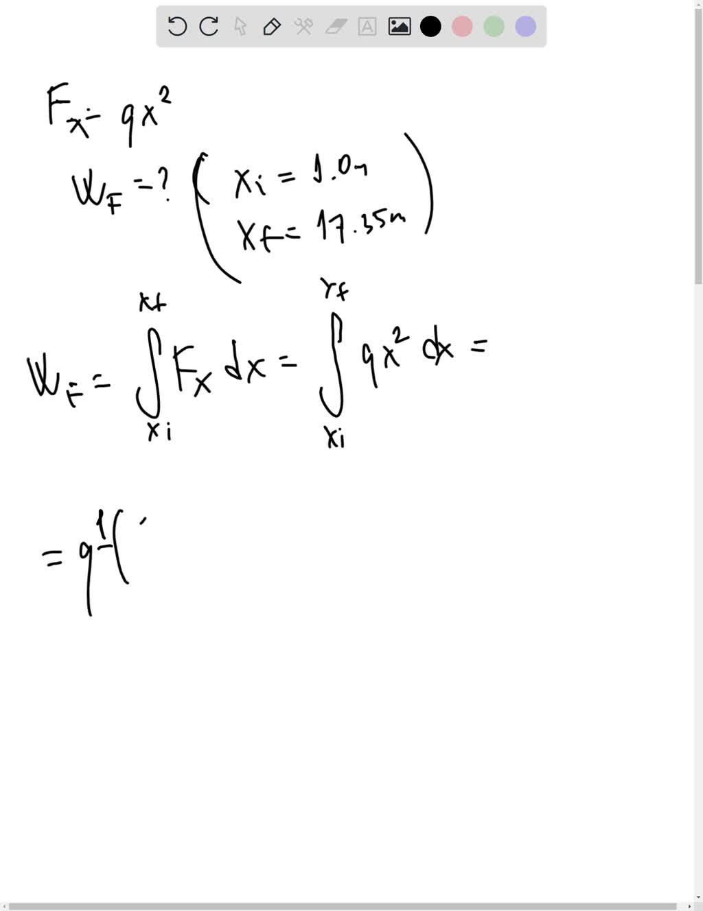 SOLVED: A particle moves along the X-axis from x=0 to x=1m under the influence of a force given ...