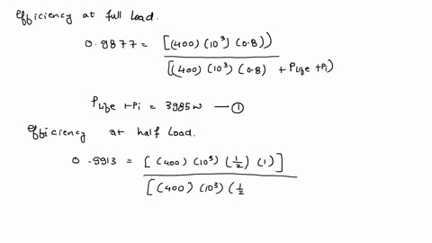 a transformer is rated at 100 kva at full load its copper loss is 1200 ...