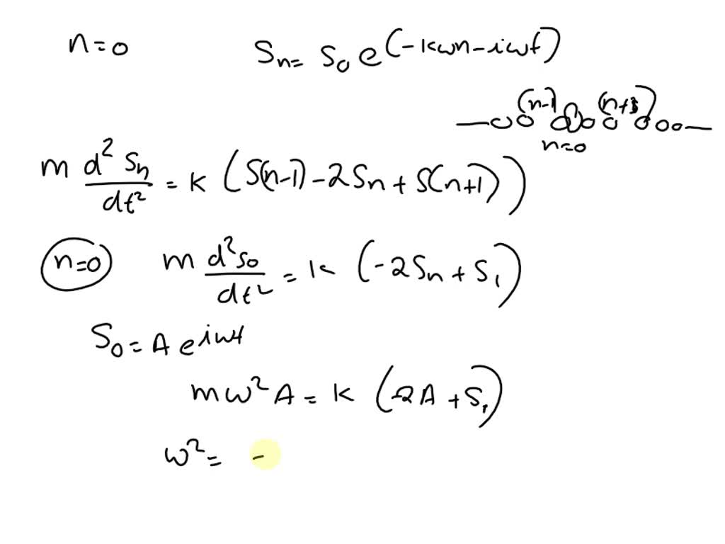 SOLVED: Calculate the eigenfrequency of a linear chain with a mass defect (isotope) at position ...