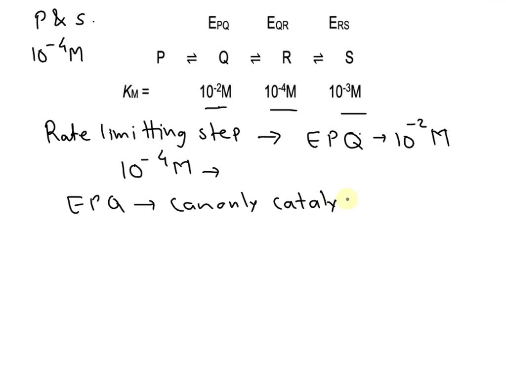 SOLVED: 1.4 In the conversion of P into S in the following biochemical ...