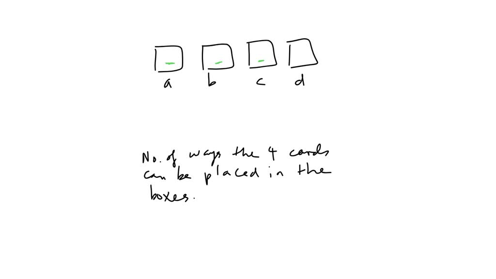 SOLVED: four cards labeled a,b,c and d are randomly placed in four ...