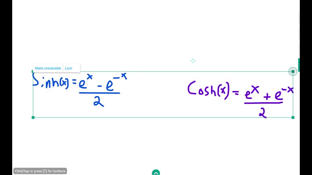 SOLVED: (Review) The hyperbolic cosine and sine functions are defined ...