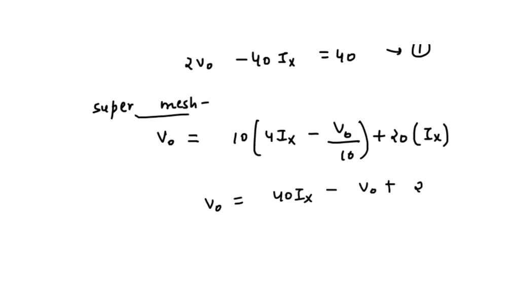 1) Find vo in the following circuit using nodal analysis.