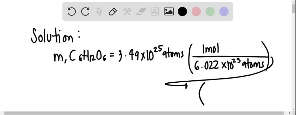 SOLVED: A sample of sugar, C6H12O6, has 3.49 x 1025 total atoms. Calculate the mass of the ...