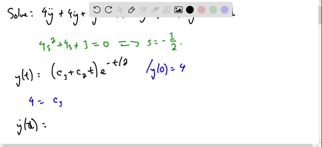 Solved Determine The Motion Of The Spring Mass System Governed By The