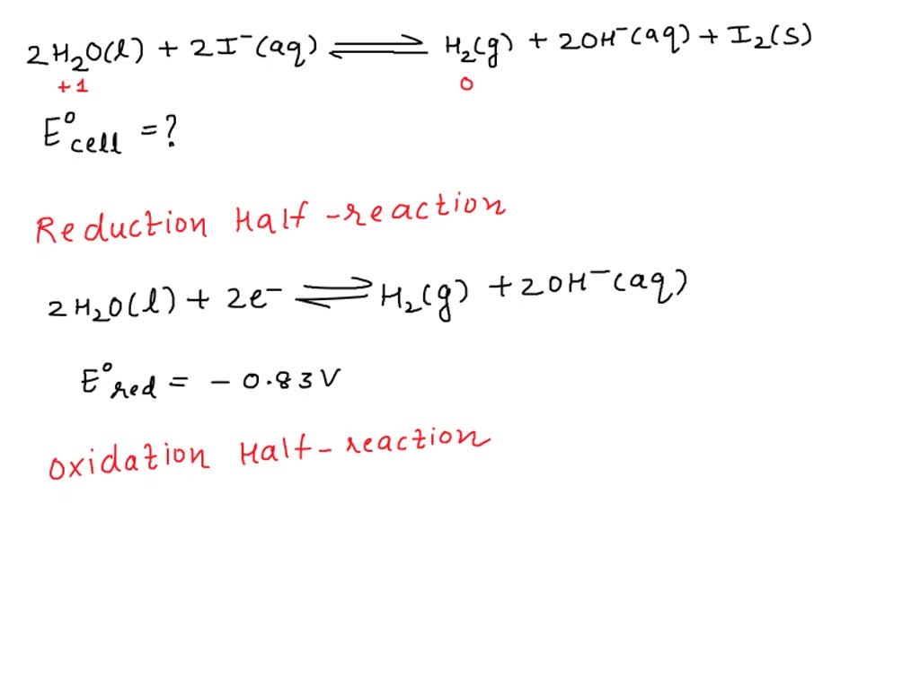 SOLVED: Consider the aqueous electrolysis of KI (potassium iodide): KI ...